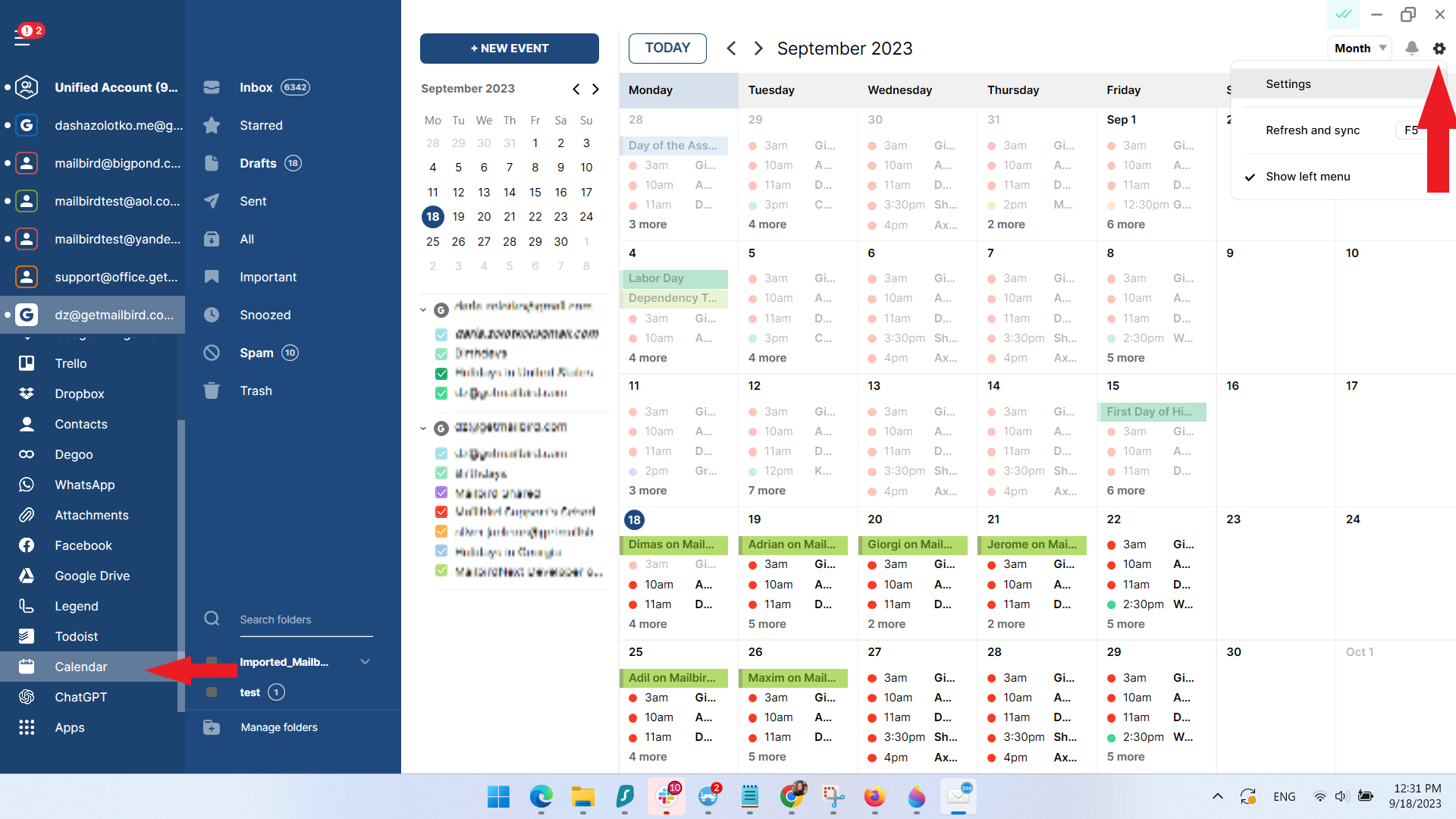 Import & Export Calendar – Mailbird