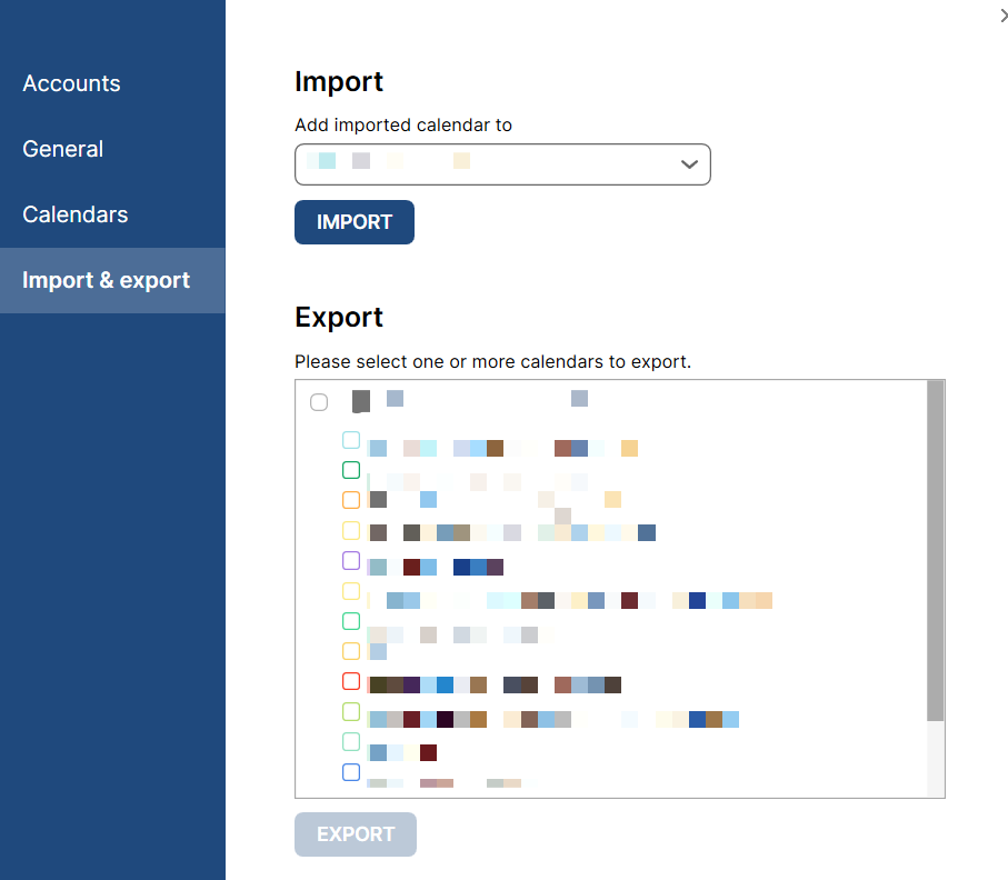 Import & Export Calendar – Mailbird